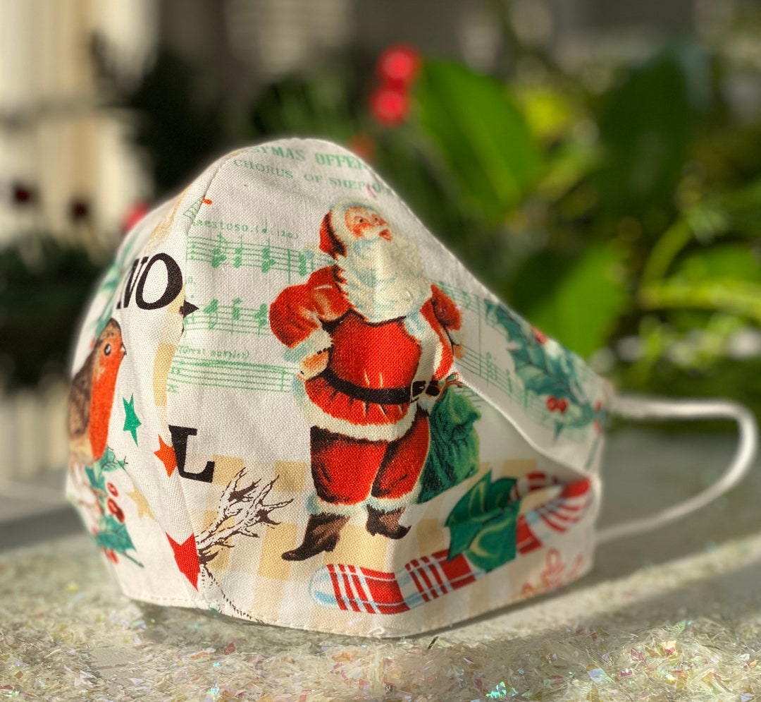 Holiday Face Mask | SANTA MASK | Stocking Stuffer | Christmas Cloth ...