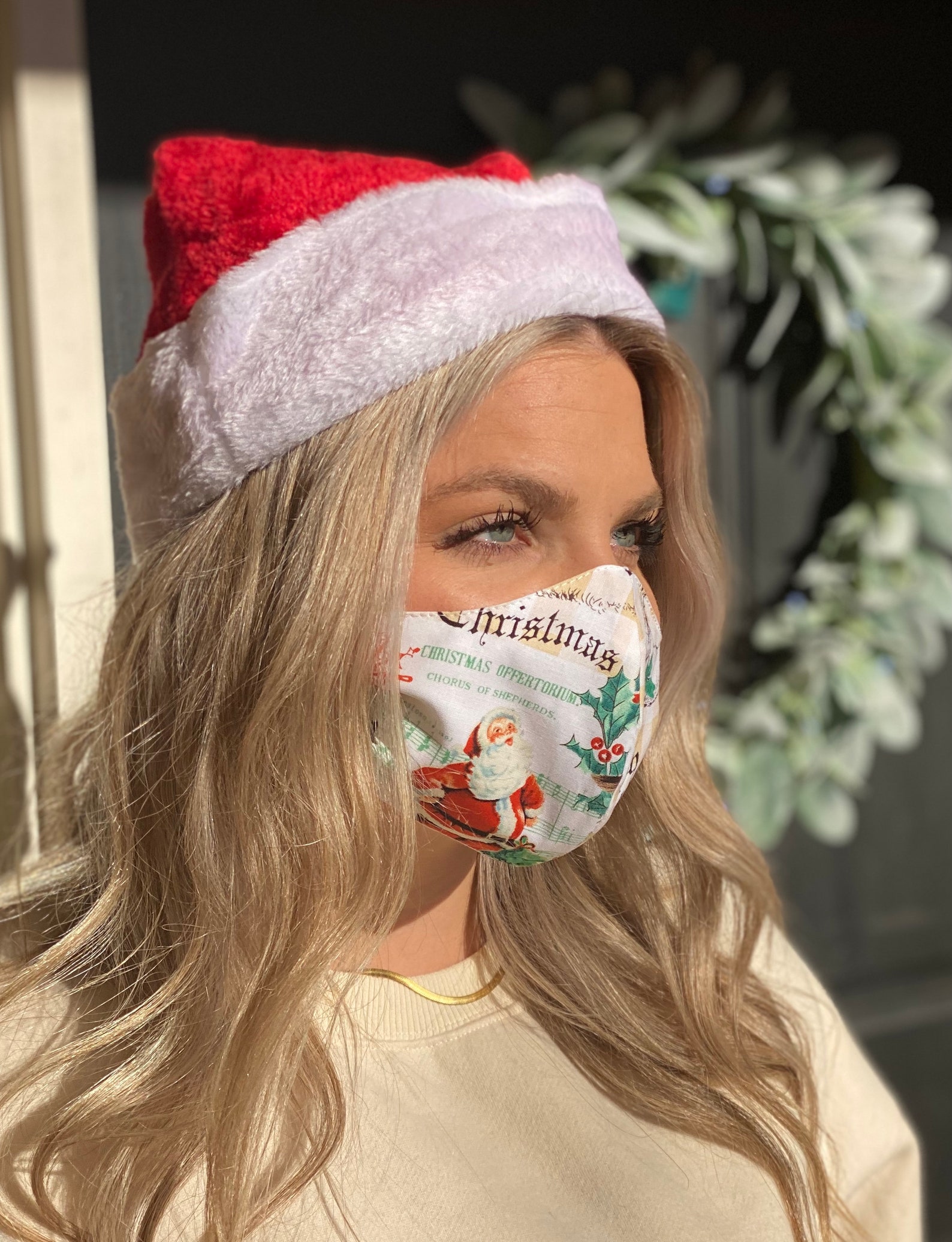 Holiday Face Mask | SANTA MASK | Stocking Stuffer | Christmas Cloth ...