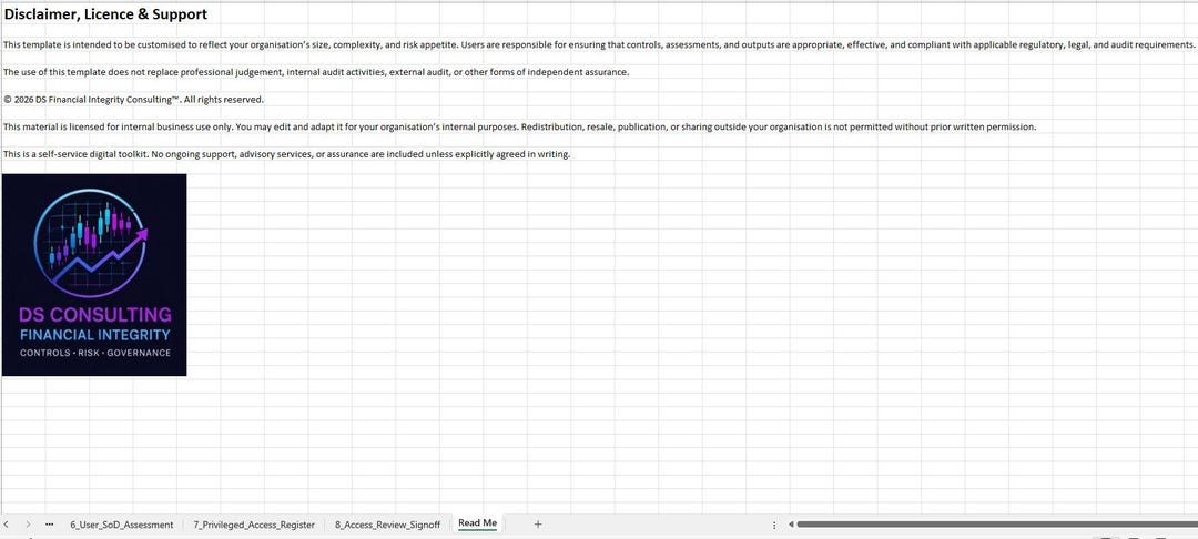 SOX Access Control and Segregation of Duties Toolkit, User Access ...