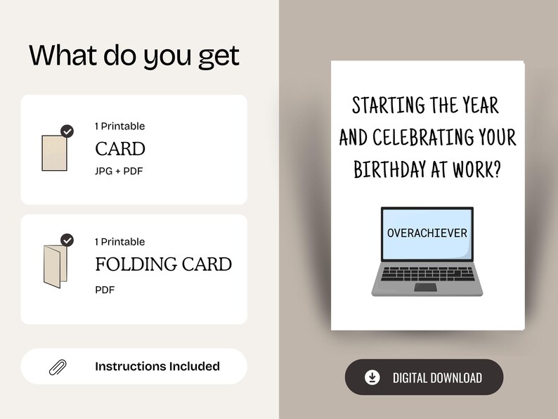 Funny Office Birthday Card Printable, Sarcastic New Year Coworker Gift ...