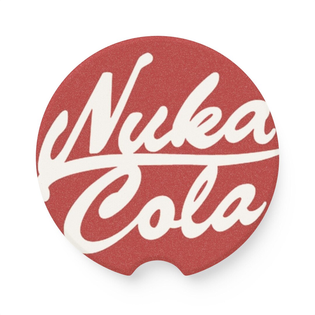 Nuka Cola Logo Soapstone Car Coaster | Round Drink Holder - Etsy