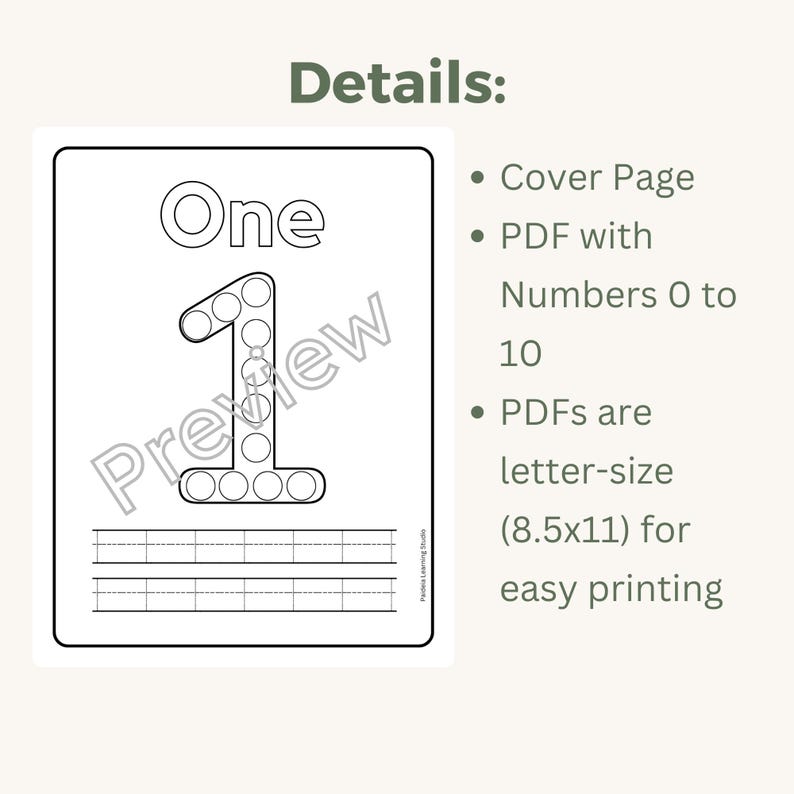 Numbers Dot Marker, Tracing & Counting Book | Preschool | Kindergarten ...