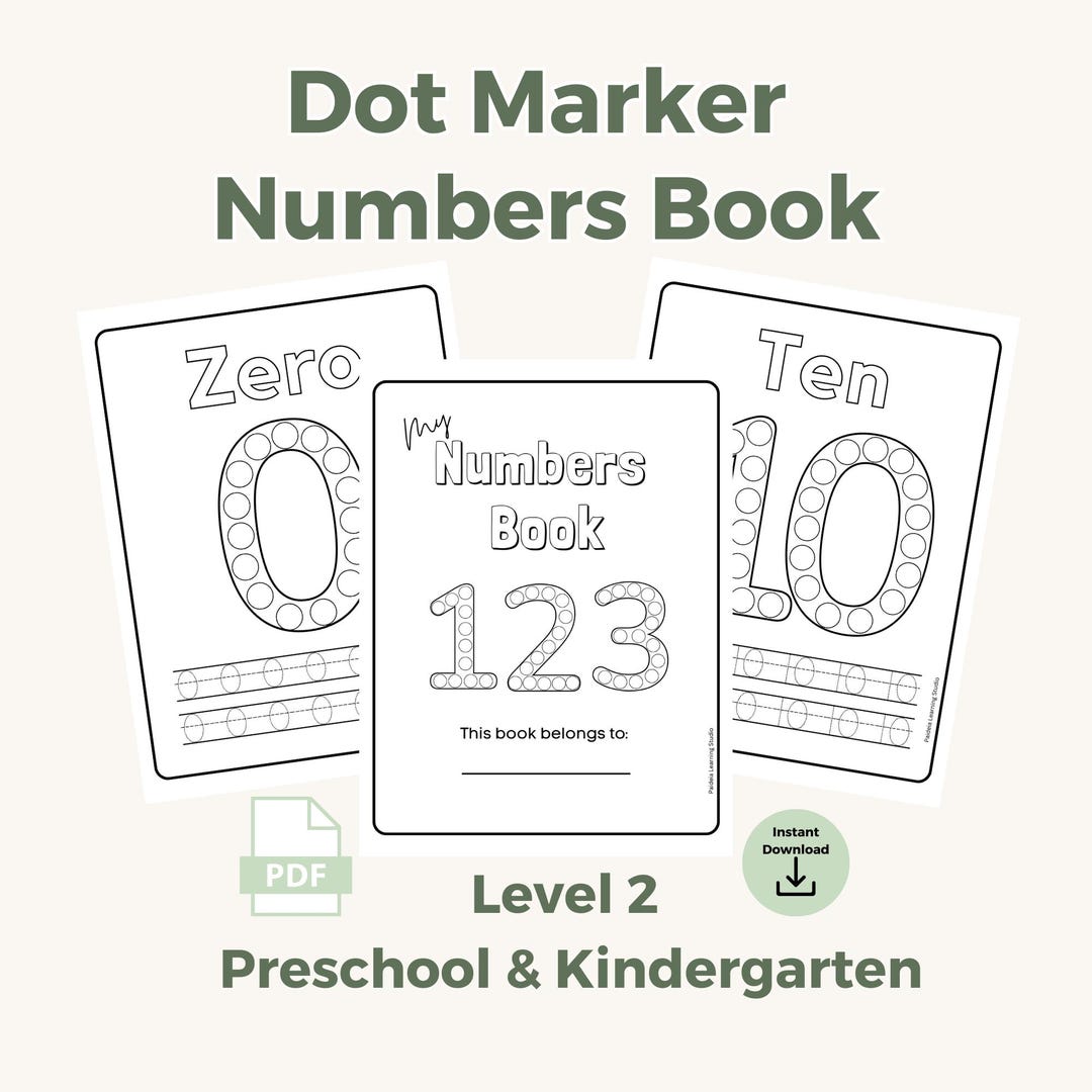 Numbers Dot Marker, Tracing & Counting Book | Preschool | Kindergarten ...