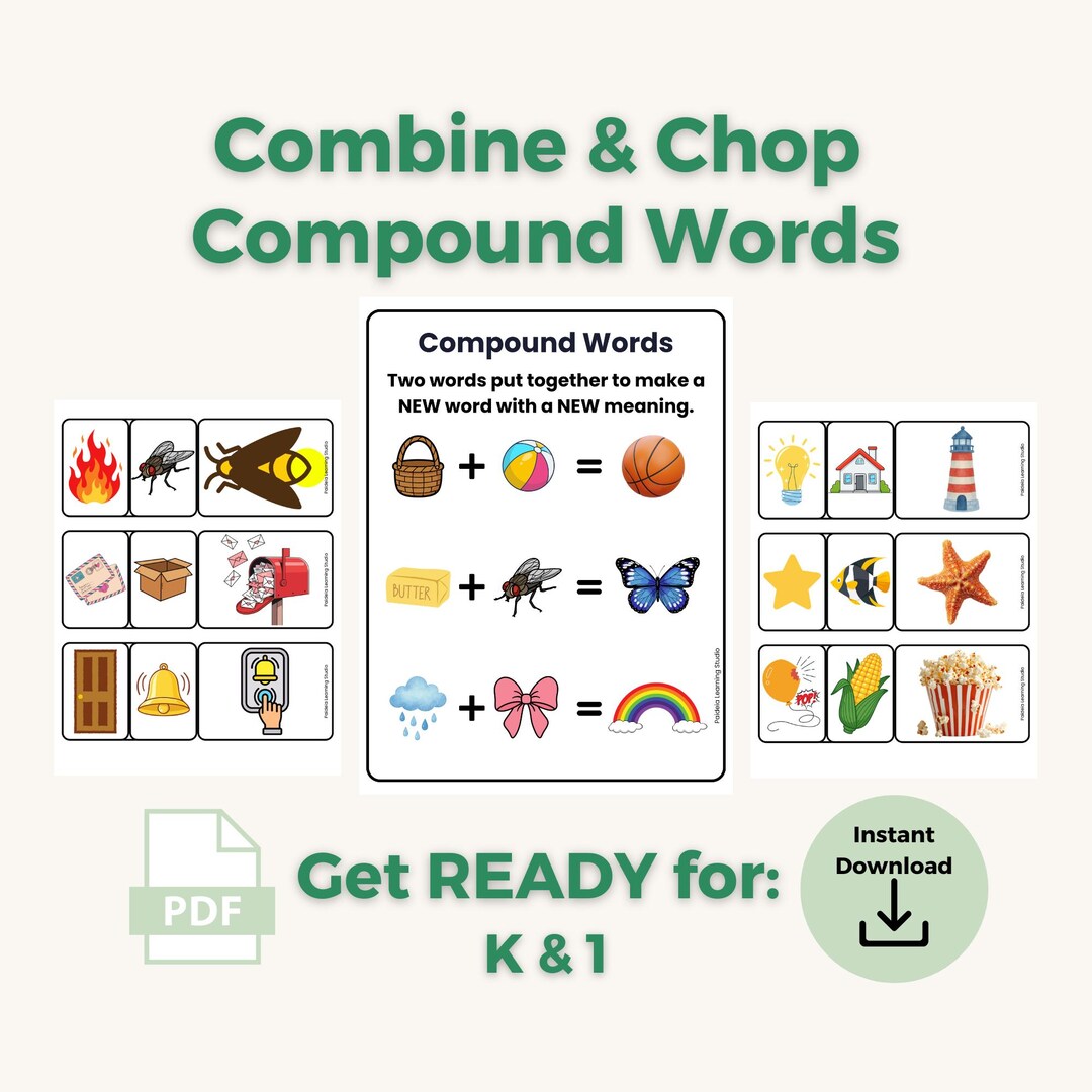 Compound Words Phonological Awareness Activity | Make & Break Word ...