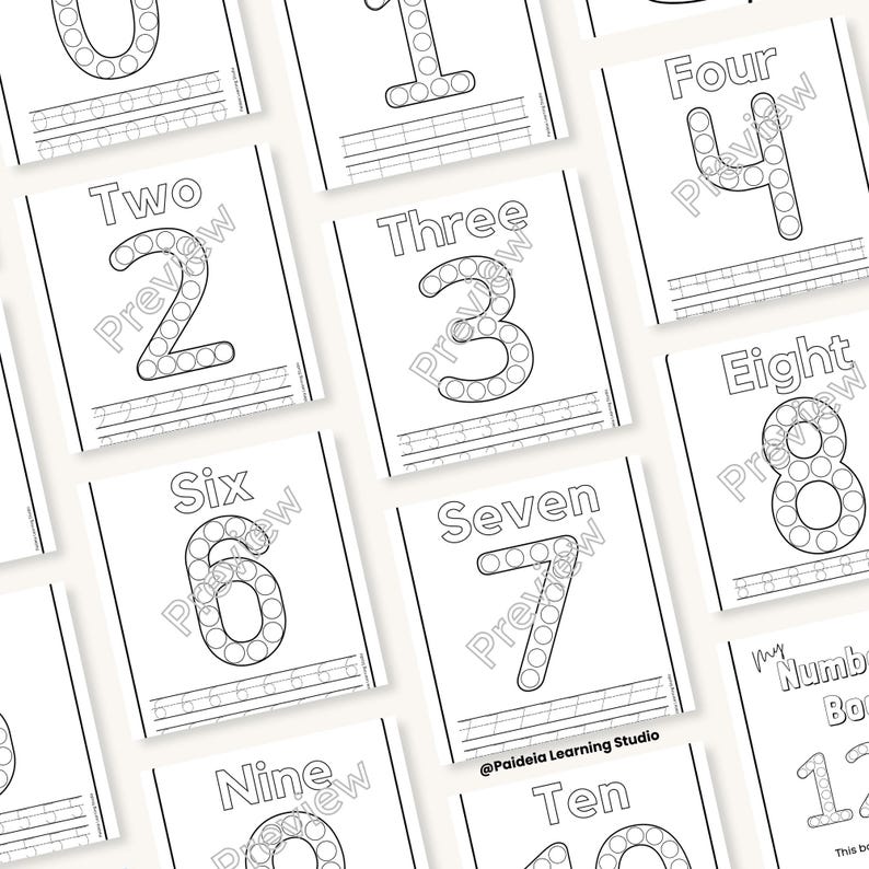 Numbers Dot Marker, Tracing & Counting Book | Preschool | Kindergarten ...