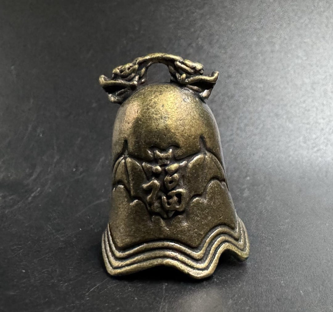 Solid Bronze Bell Pendant — Vintage-style Hanging Ornament - Etsy