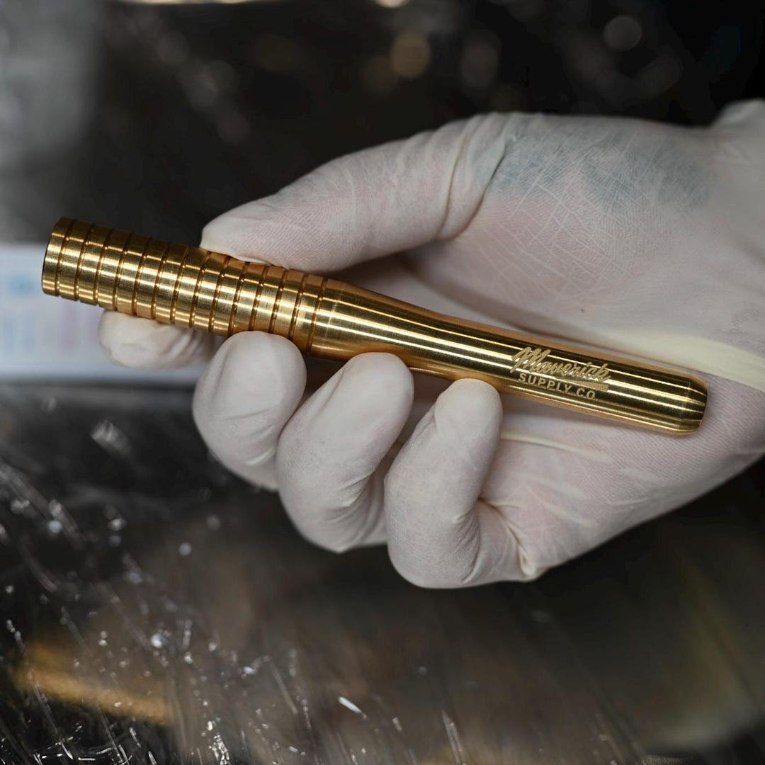 Hand Poke Tattoo Tool- Heavy Aluminized Brass - Stick and Poke ...