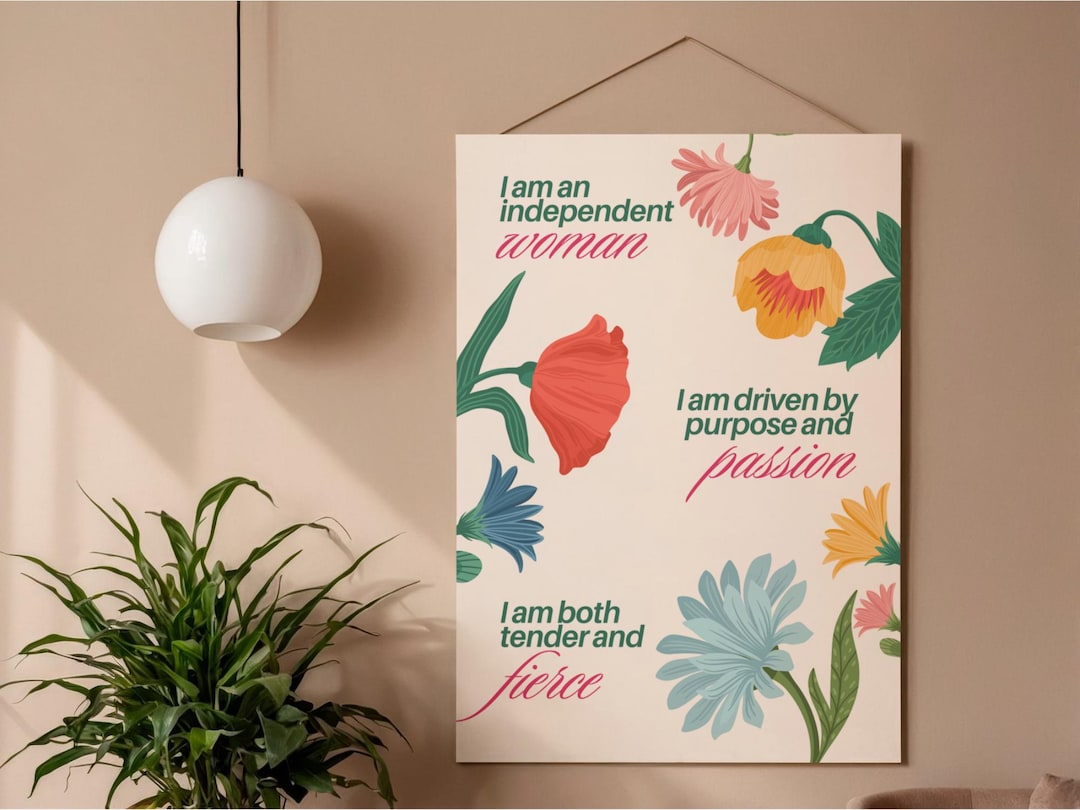 Women Empowerment Poster Printable | Inspirational Wall Art for Strong ...