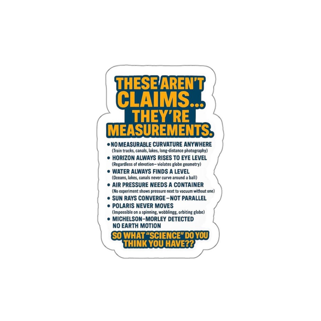 These Aren't Claims They're Measurements Sticker | Science Measurement ...