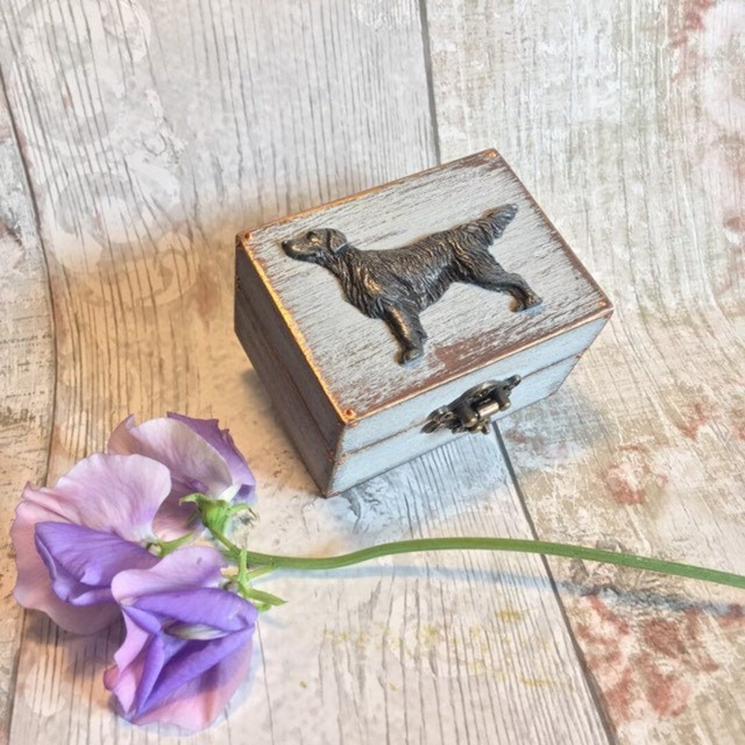 Small Wooden Flatcoated Retriever Memory Fluff Box or Dog Loss - Etsy