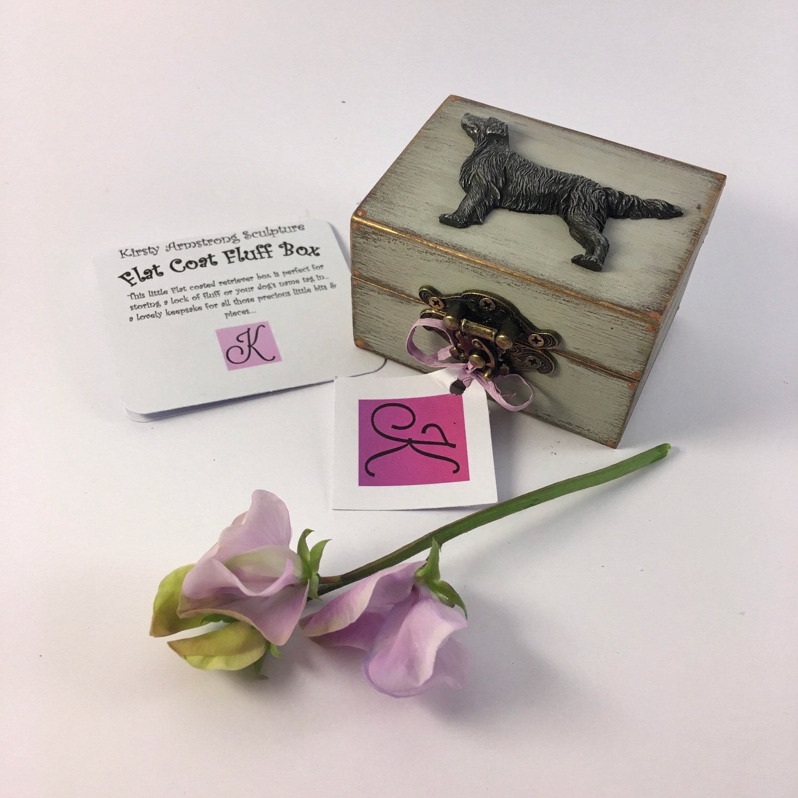 Small Wooden Flatcoated Retriever Memory Fluff box Or Dog Loss | Etsy