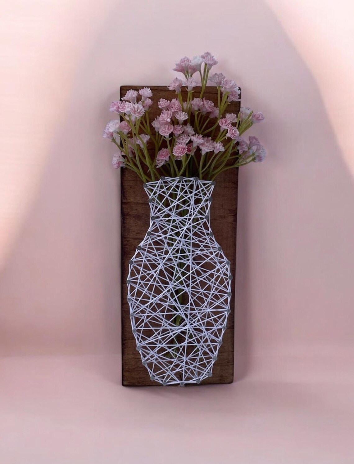 Floral Vase String Art | Handmade Wood Wall Decor | Nursery or Gift - Etsy