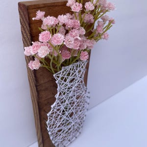 Floral Vase String Art | Handmade Wood Wall Decor | Nursery or Gift - Etsy