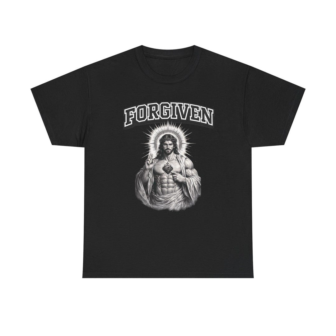 Forgiven Jesus Sacred Heart Shirt | Christian Faith Collection Graphic ...