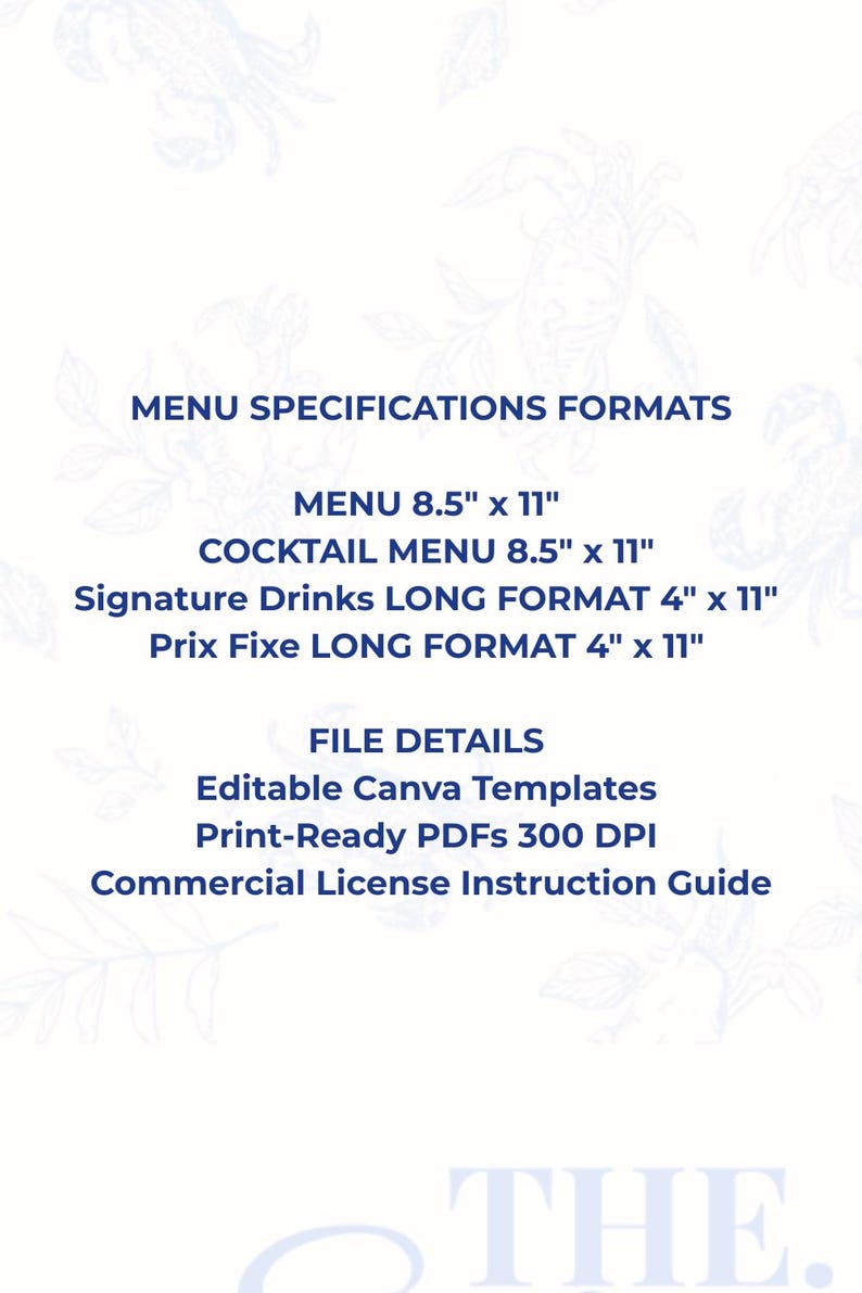 Editable Template Price List, Restaurant Food Menu, DIY Business Menu ...