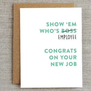 New Job Card Congratulations Greeting Card Employee Greeting - Etsy