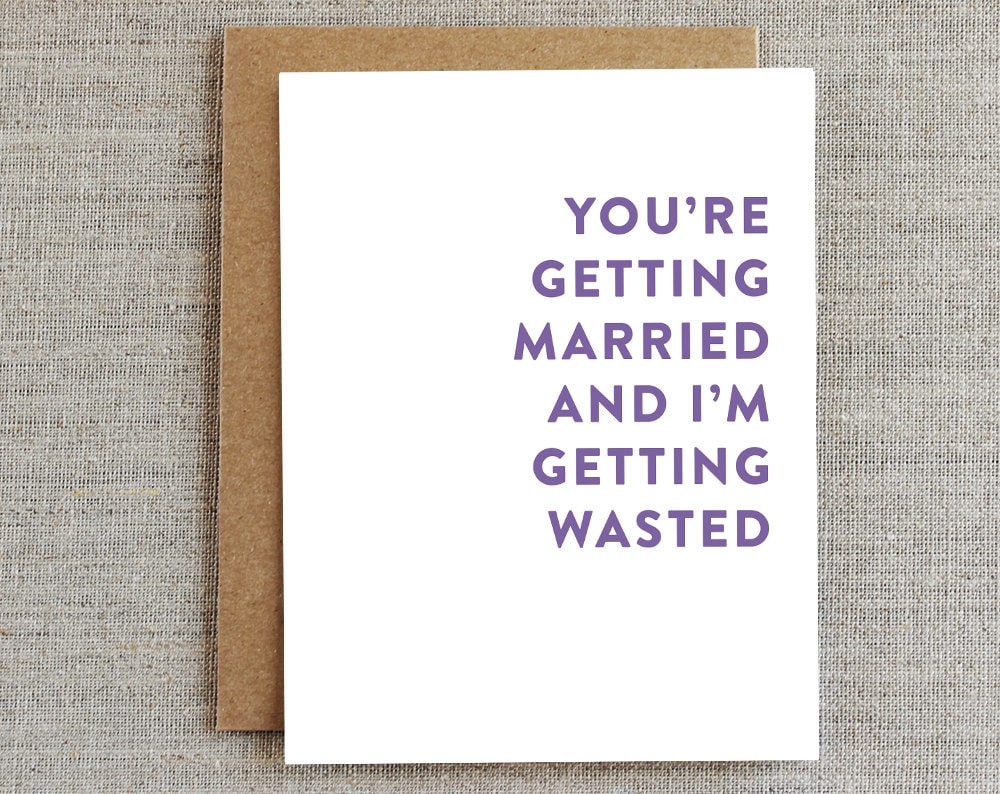 Funny Wedding Card Funny Marriage Card Funny Congratulations - Etsy Canada