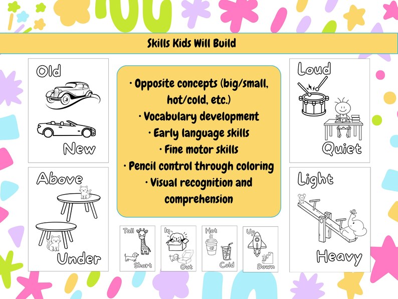 Opposites Worksheets for Kids Printable | Preschool & Kindergarten ...