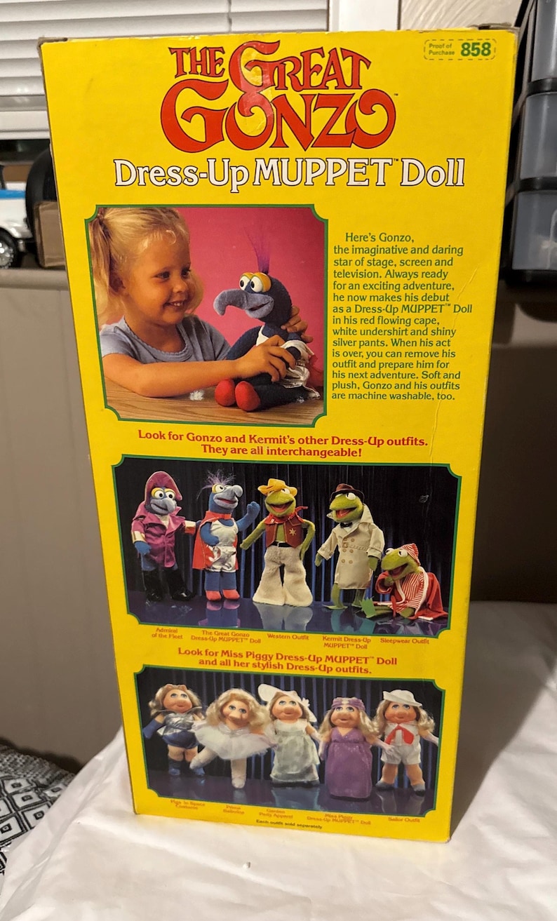 Vintage Fisher Price Gonzo Muppet Doll in Original Box | Jim Henson ...
