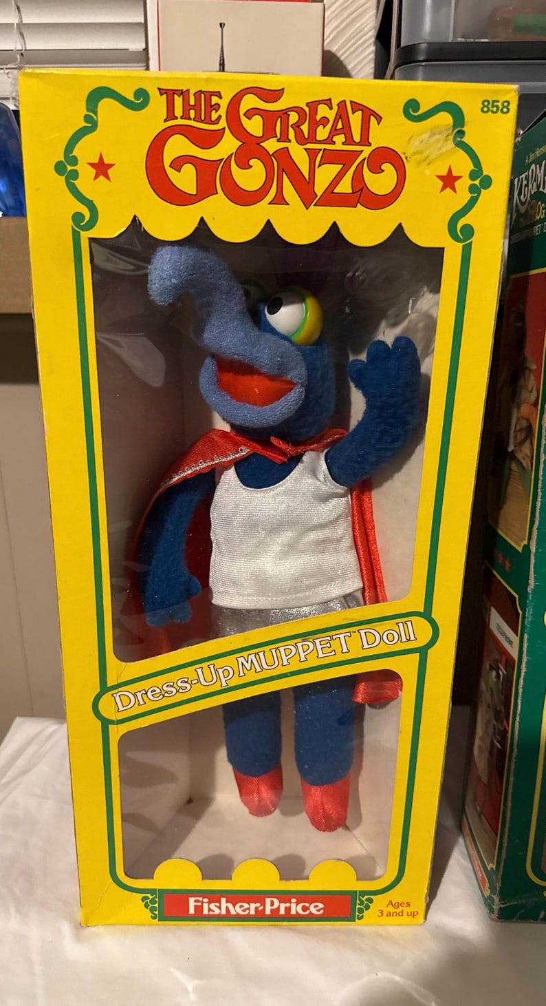 Vintage Fisher Price Gonzo Muppet Doll in Original Box | Jim Henson ...