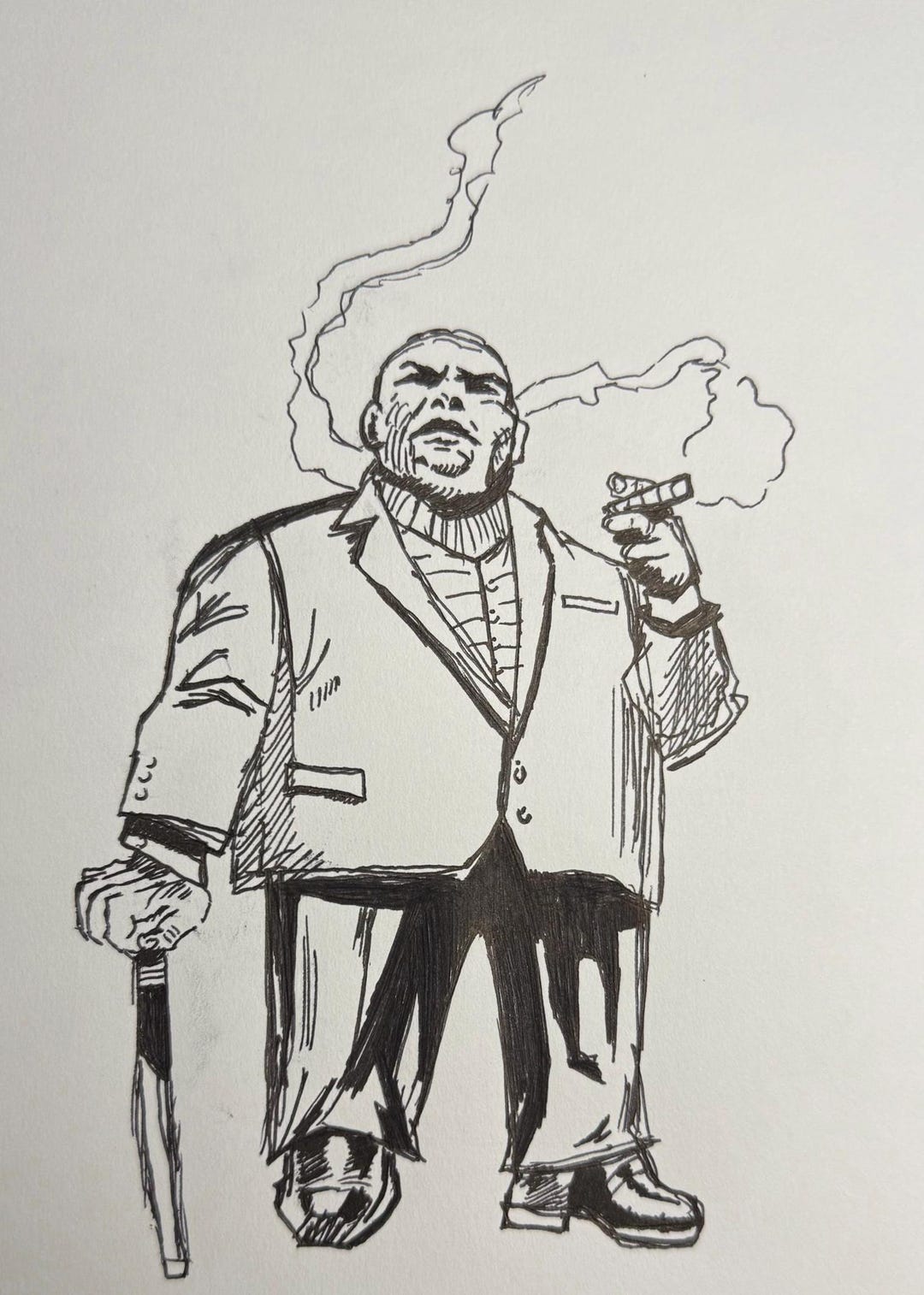 Kingpin Pen Drawing// NOT A REPRINT // - Etsy