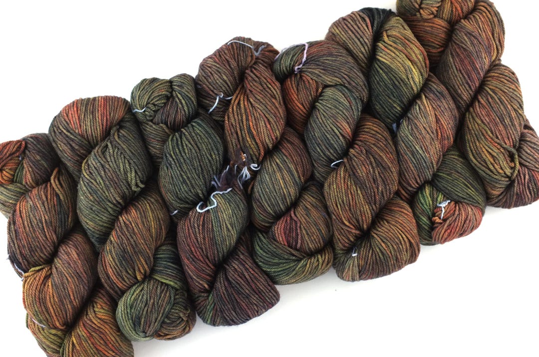 Malabrigo Rios Yarn, Color Primavera, Olive, Rust, Purple, #859 - Etsy