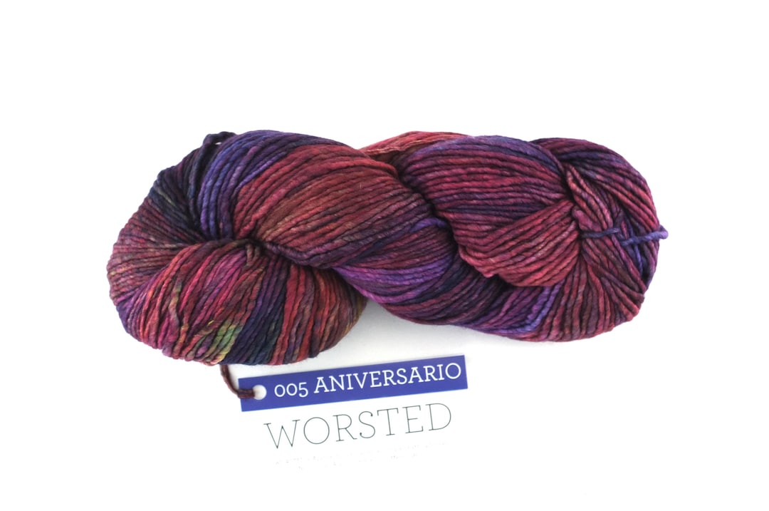 Malabrigo Worsted in Color Aniversario, 005, Merino Wool Aran Weight ...