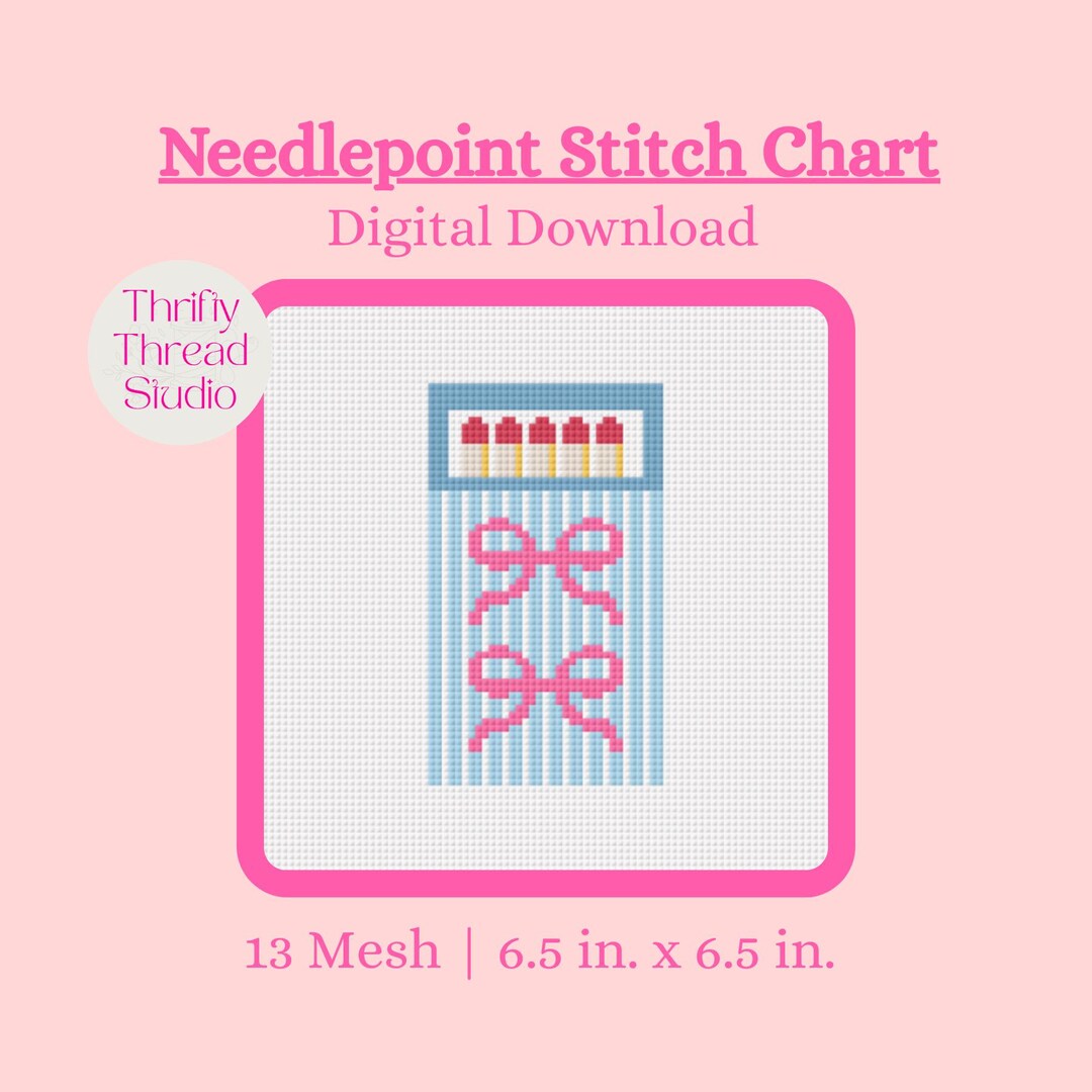 Needlepoint Match Box Pattern - Digital Download PDF - Etsy