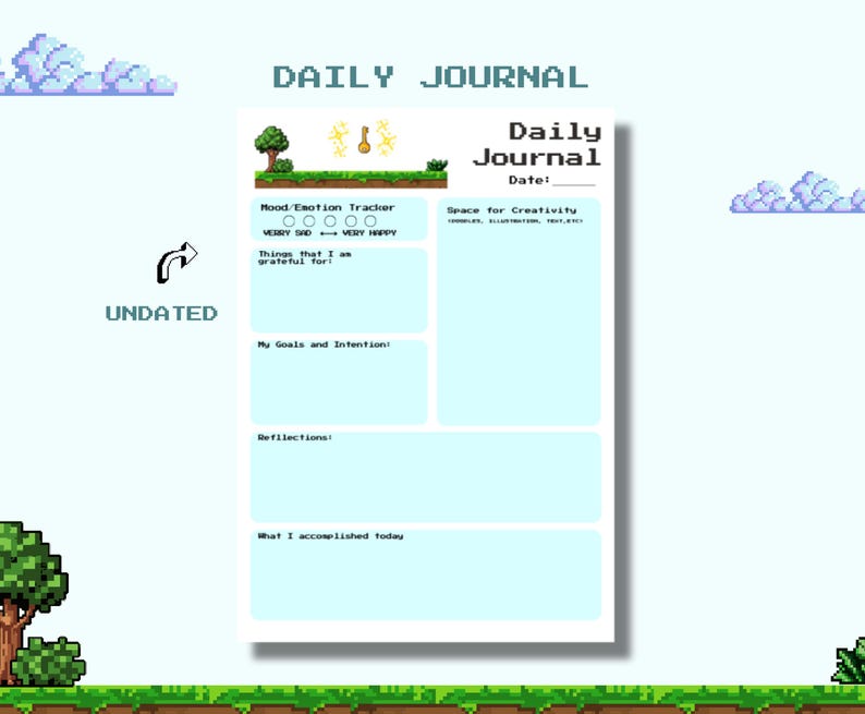 Pixel Art Digital Planner Printable | 2026 Planner, Weekly Monthly ...