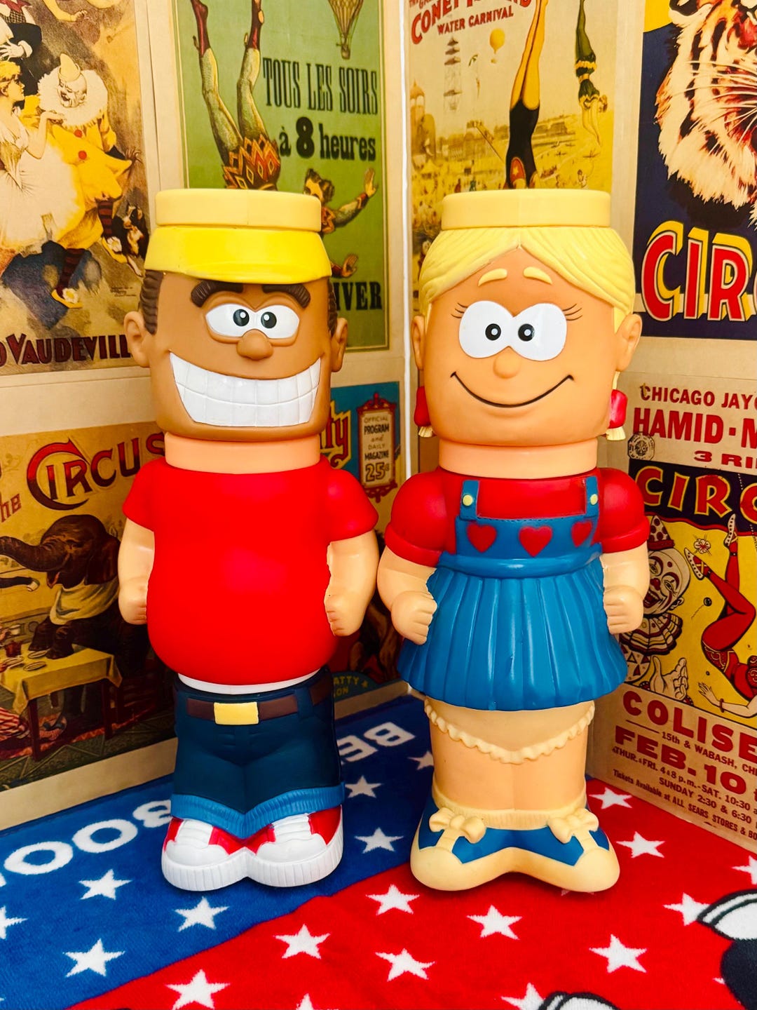 RARE Set of 2 Vintage Telepizza Figure/cups - in Excellent Condition - Etsy