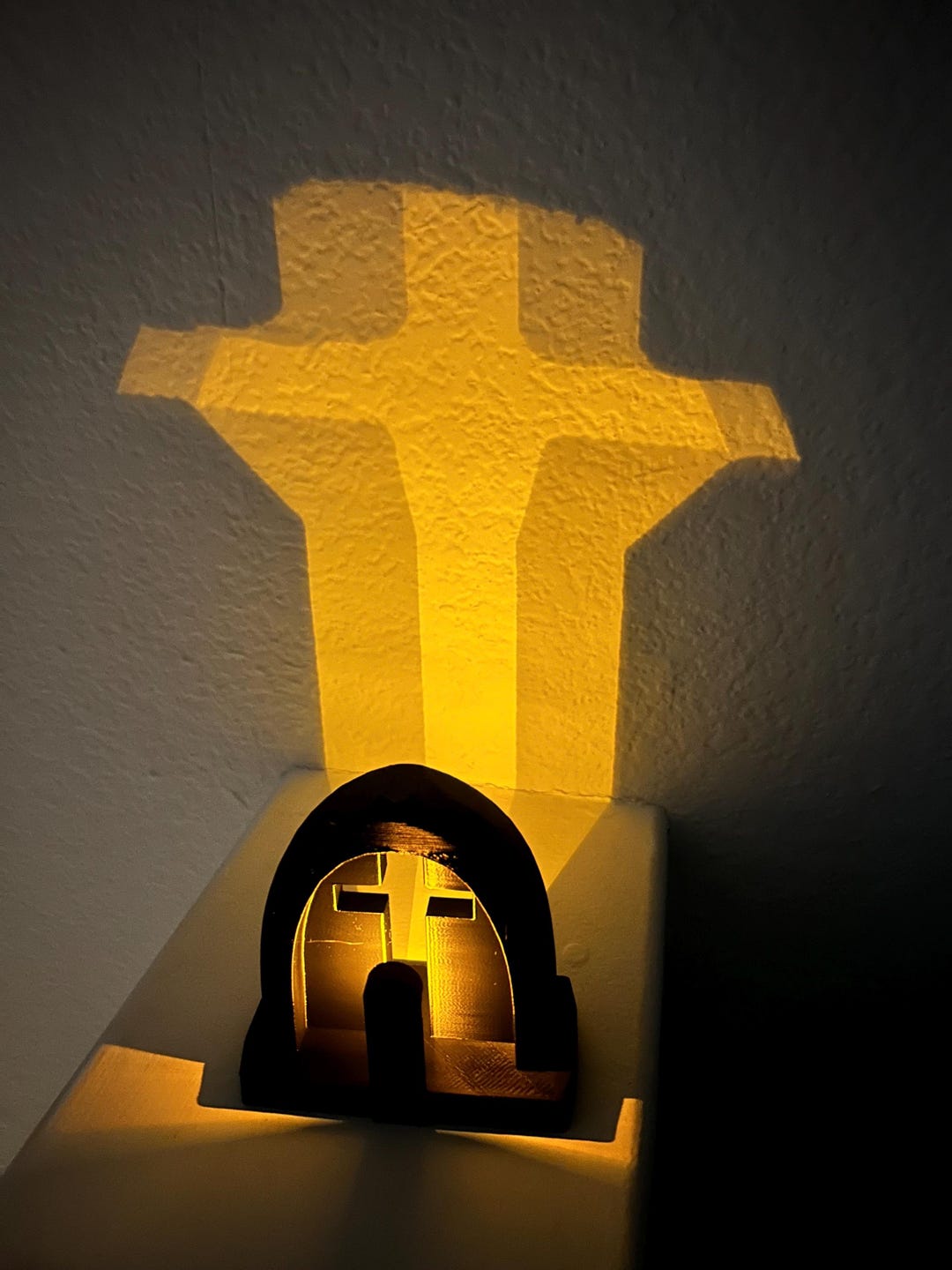 LED Cross Shadow Lamp – Christian Prayer Light Decor – Modern Holy ...