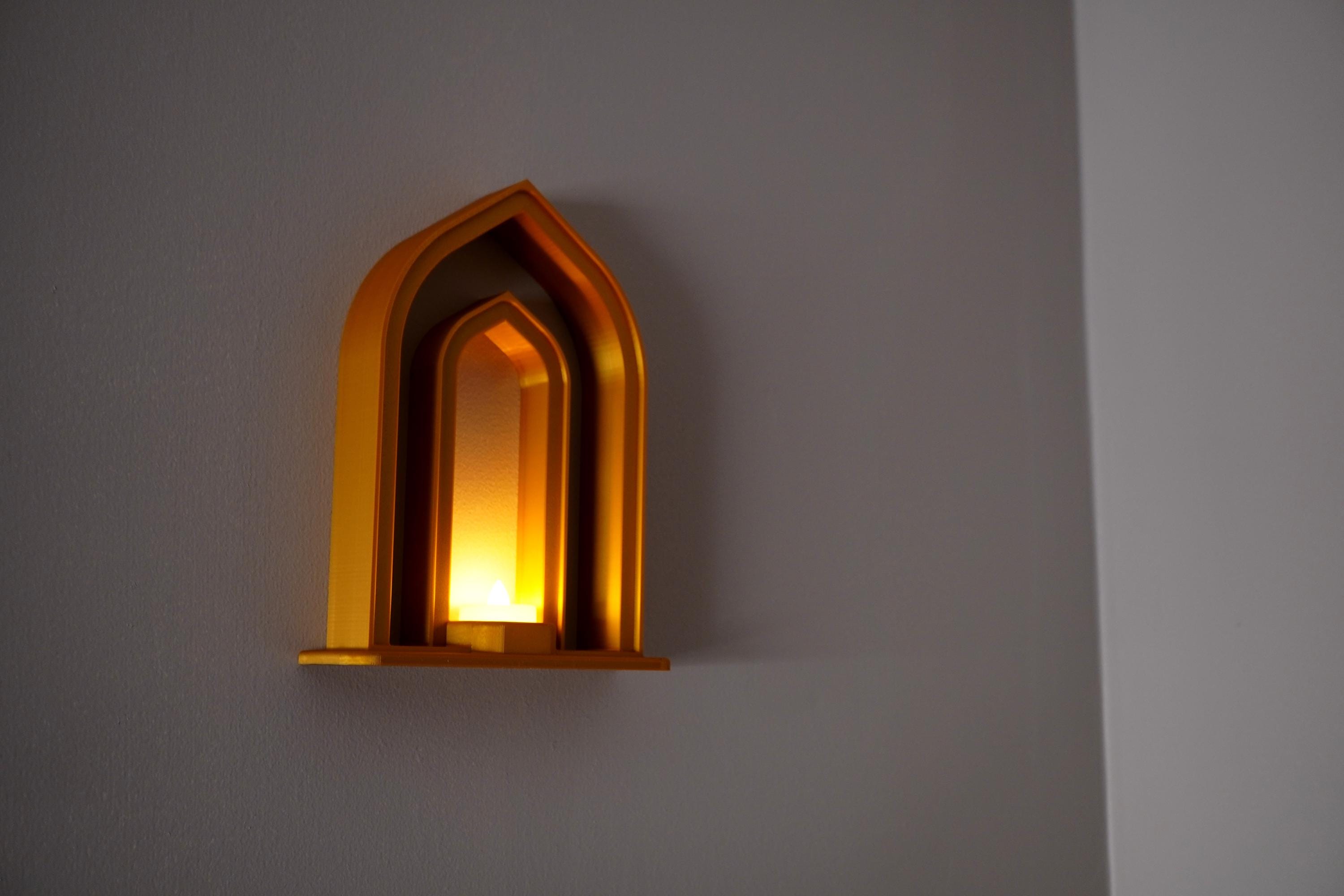 Modern Islamic Double Arch Tea Light | Mihrab Style Ramadan & Eid ...