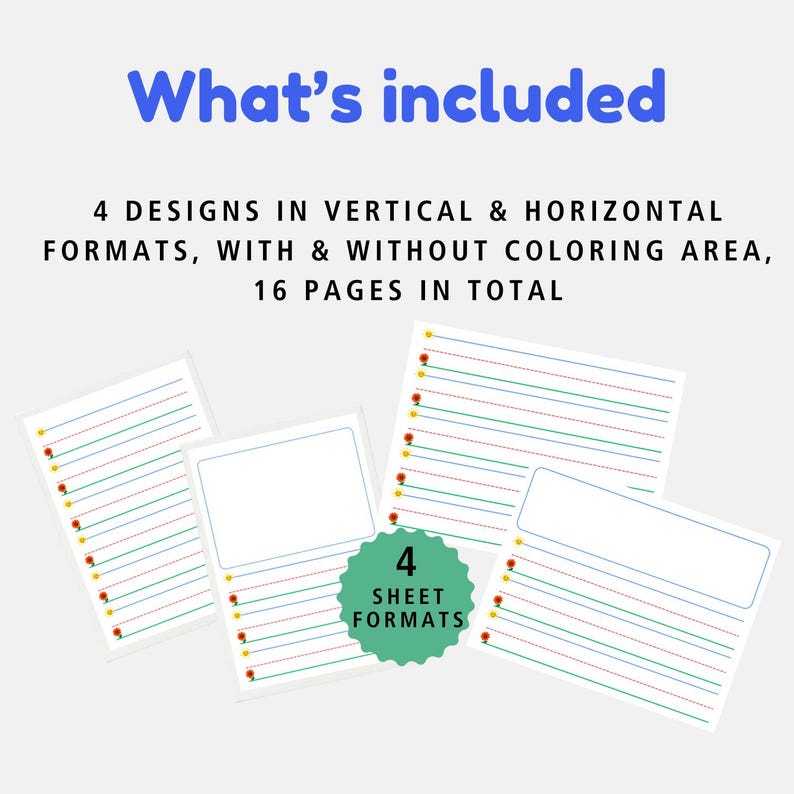 Printable Practice Handwriting Draw & Write School Sheets - Fun for ...
