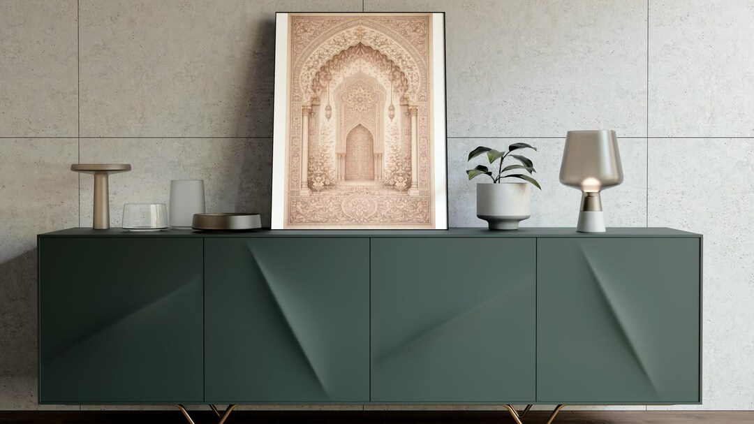 Vintage Persian Arch Wall Art Printable, Mediterranean Islamic ...
