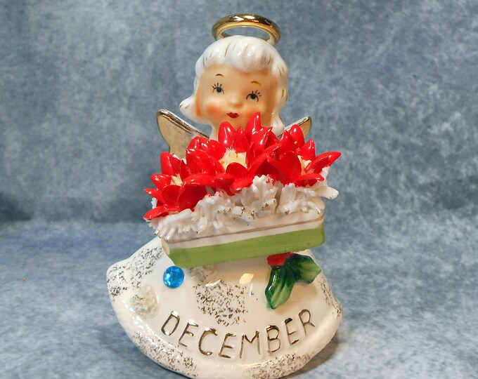 Vintage Lefton December Angel Poinsettia With Blue Zircon - Etsy