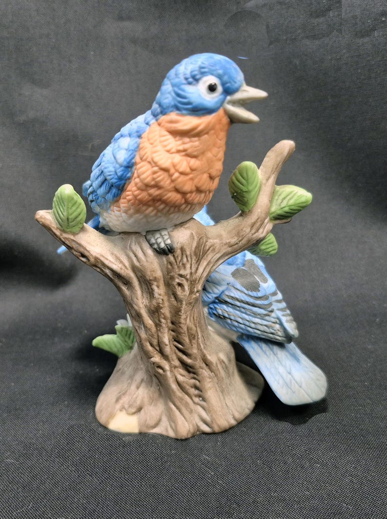 Vintage Lefton Bluebird Pair Figurine Nest Egg Collection Mint - Etsy