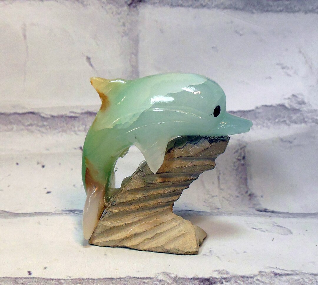 Beautiful Vintage Stone Dolphin Figurine No Chips or Cracks - Etsy