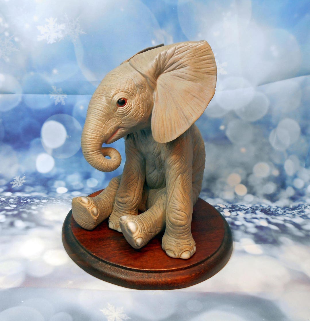 Vintage Lenox Elephant Calf Figurine With Base MINT 1991 - Etsy