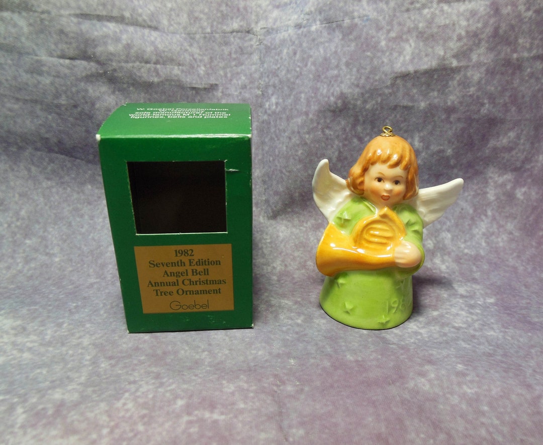 1982 Goebel Angel Bell Original Box Never Displayed Green Dress With ...