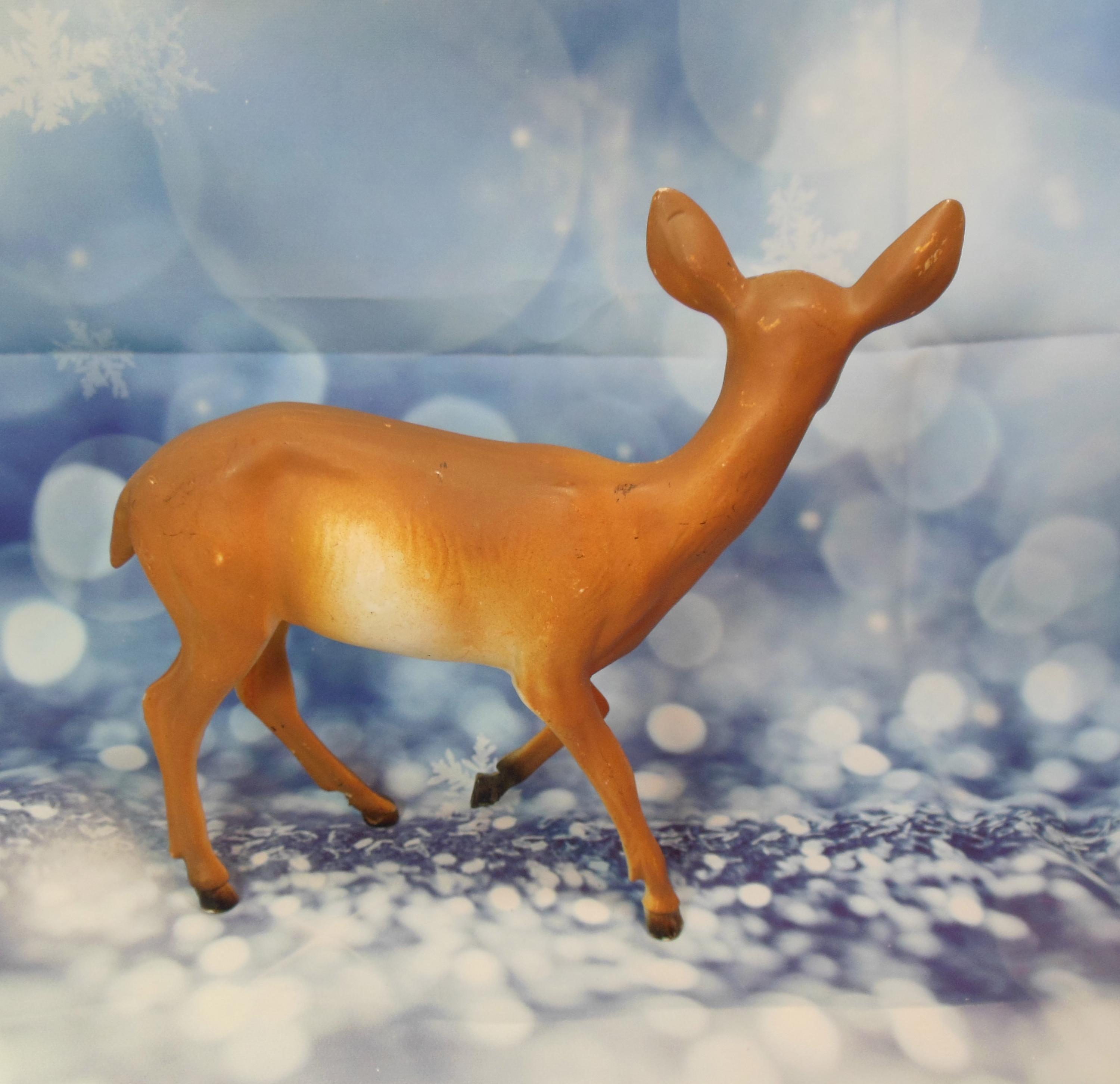 3 Vintage Large Plastic Deer Buck and 2 Does Nice Condition - Etsy