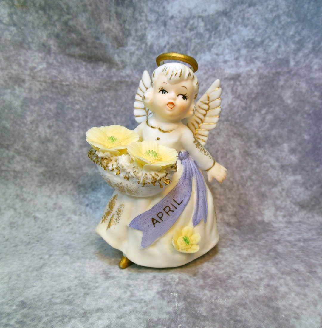 April Lefton Birthday Angel Vintage 3332 - Etsy
