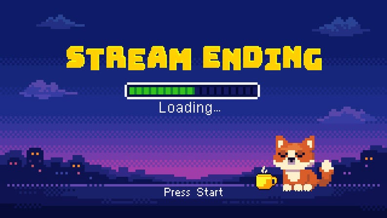 Pixel Game Style Twitch Overlay Pack | Starting Soon, BRB, Stream ...