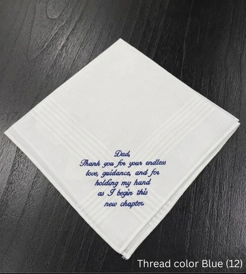Personalized Handkerchief Custom Embroidered Hanky With Name, Initials ...