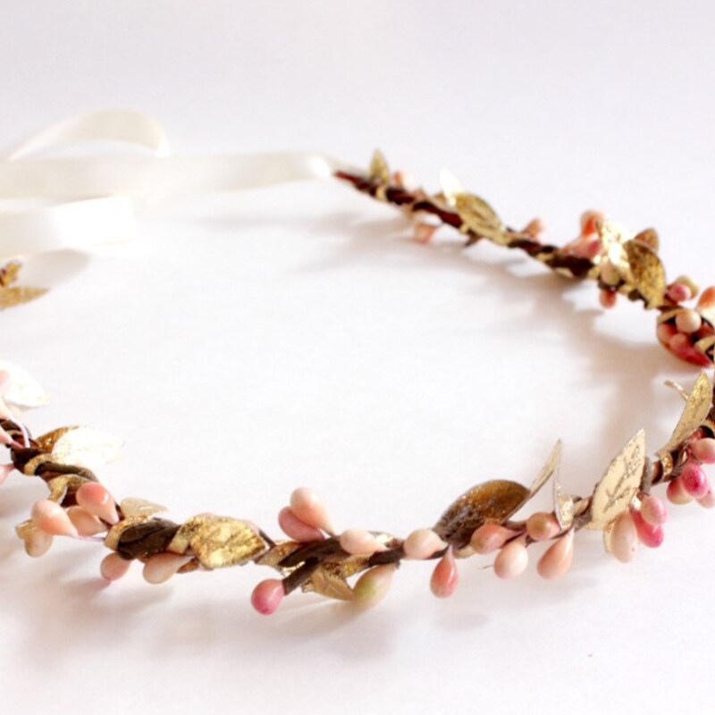 Peach Flower Crown - Etsy