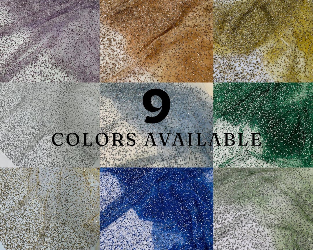 Rhinestones Glitter Fabric on a Mesh by the Yard, Ombre Effect ...