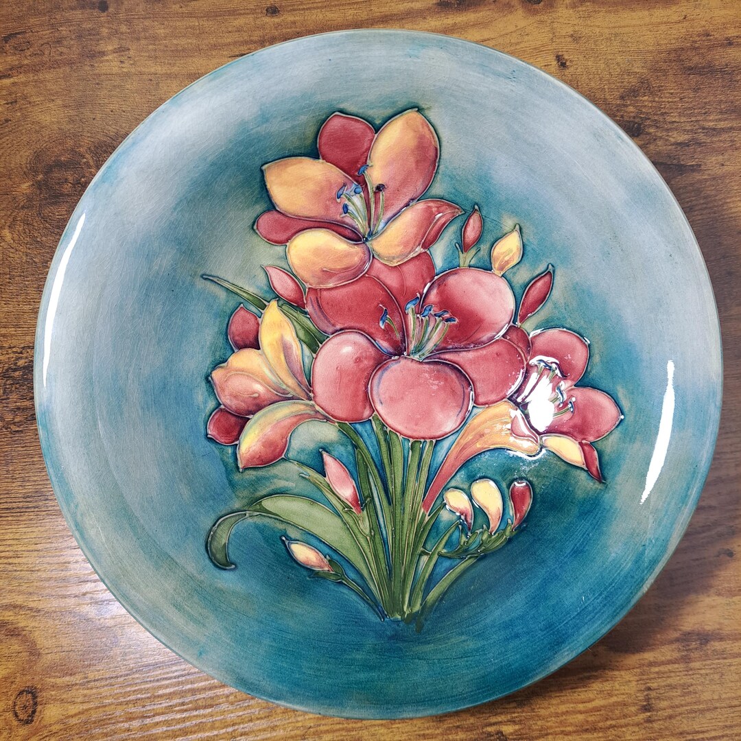Vintage Moorcroft African Lily Plate – Walter Moorcroft – Made in ...