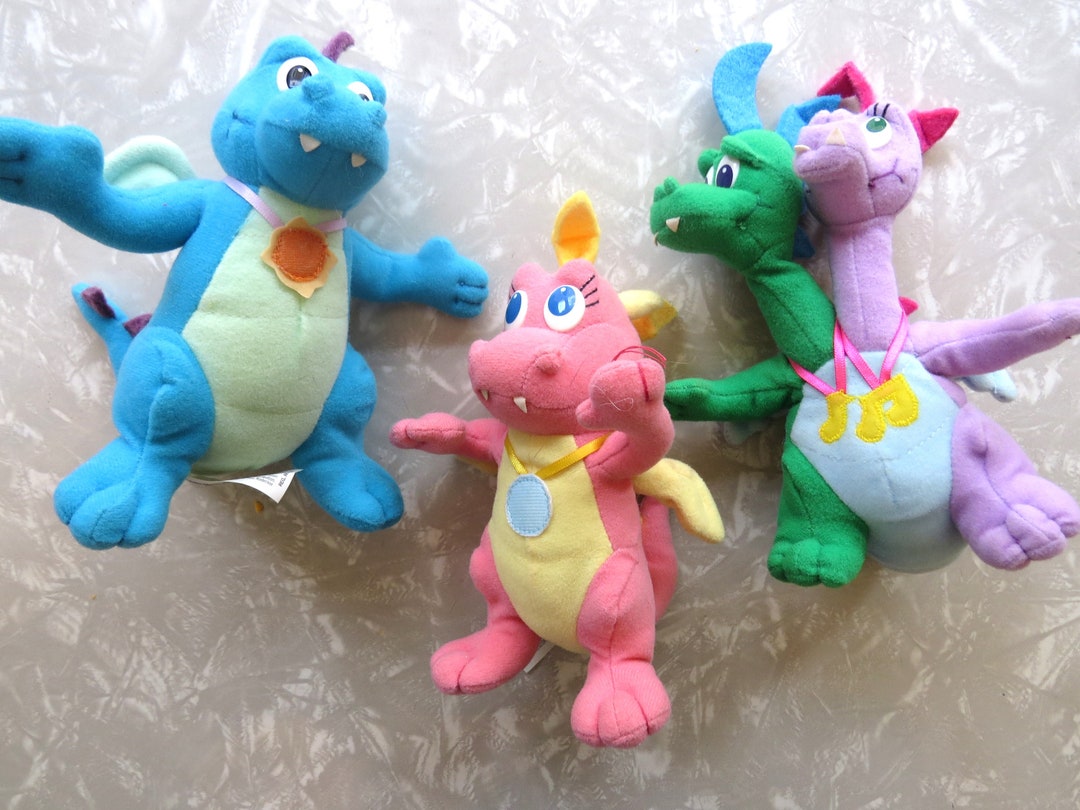 Vintage Playskool Hasbro Dragon Tales Ord Plush 1999 Stuffed Toy 7 90s Show Dragon Tales