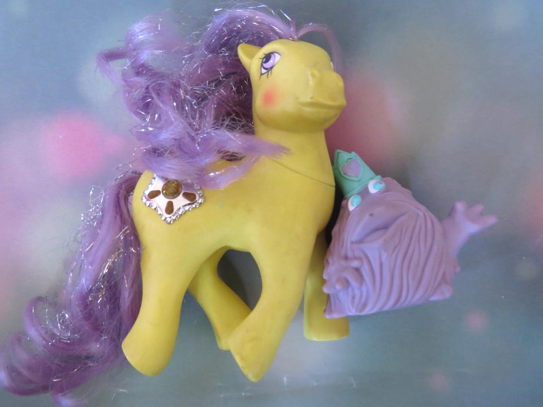 Vintage My Little Pony Princess Starburst and Purple Bushwoolie Eager ...