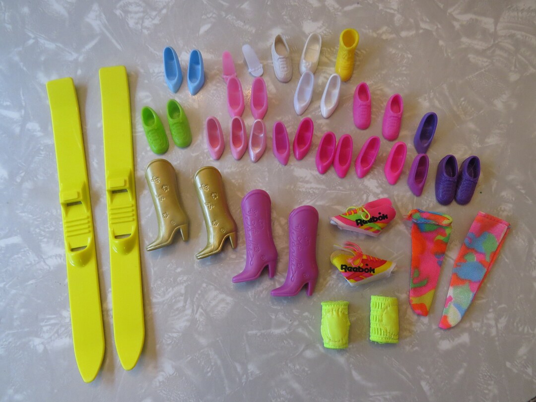 Vintage Mattel Barbie Doll Colorful Accessories 1990s Barbie Etsy