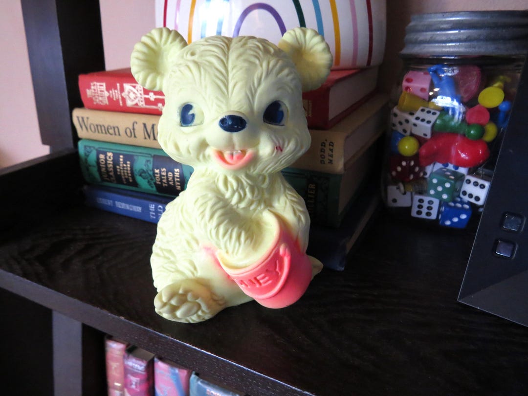 Vintage Edward Mobley Bear / Vintage Edward Mobley Honey Bear Squeak Toy / Vintage Rubber Honey ...
